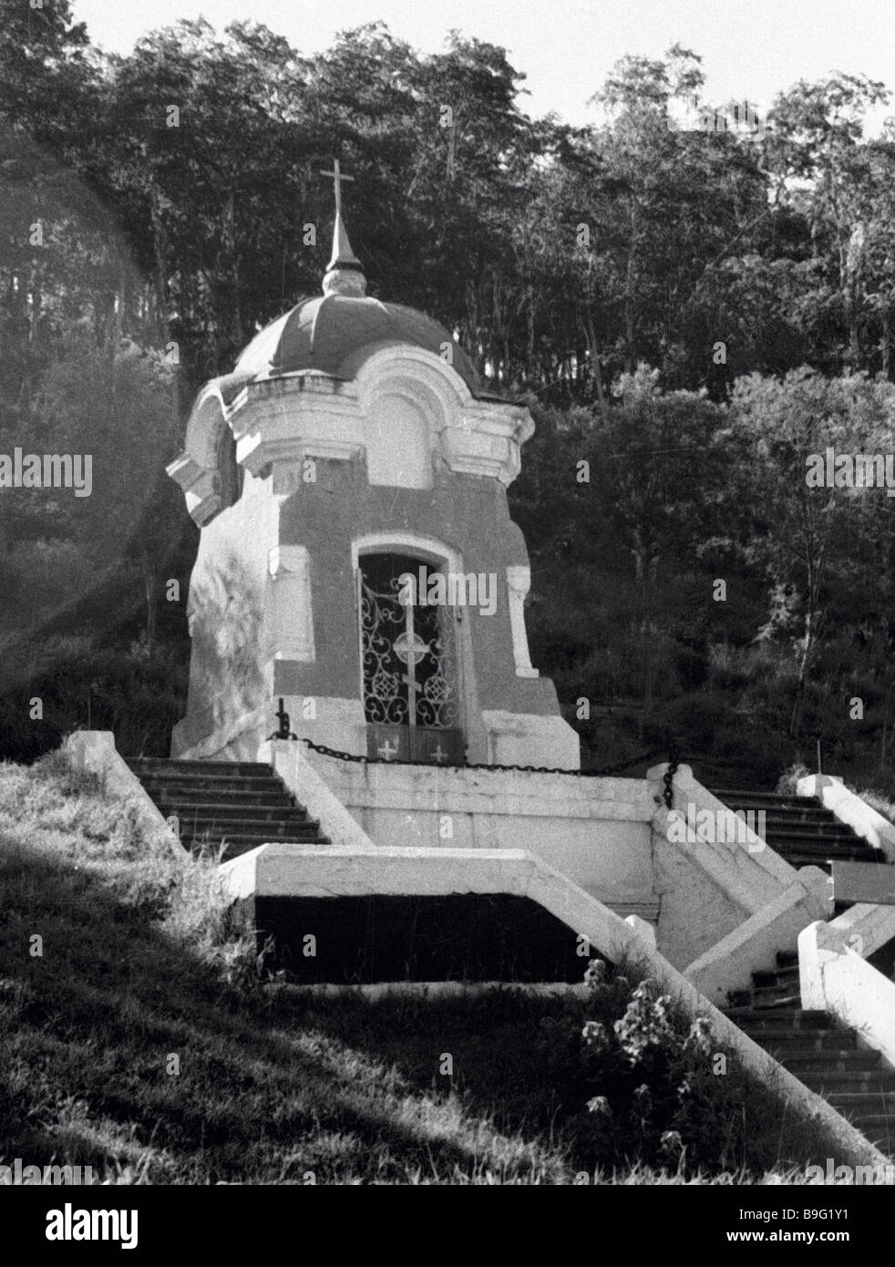The monument Chapel erected in 1912 over a common grave of soldiers who ...