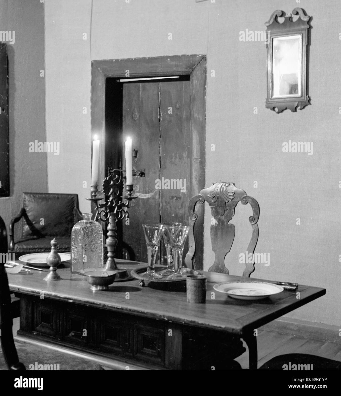 A dining hall in the house of the Russian tsar Peter the Great St ...