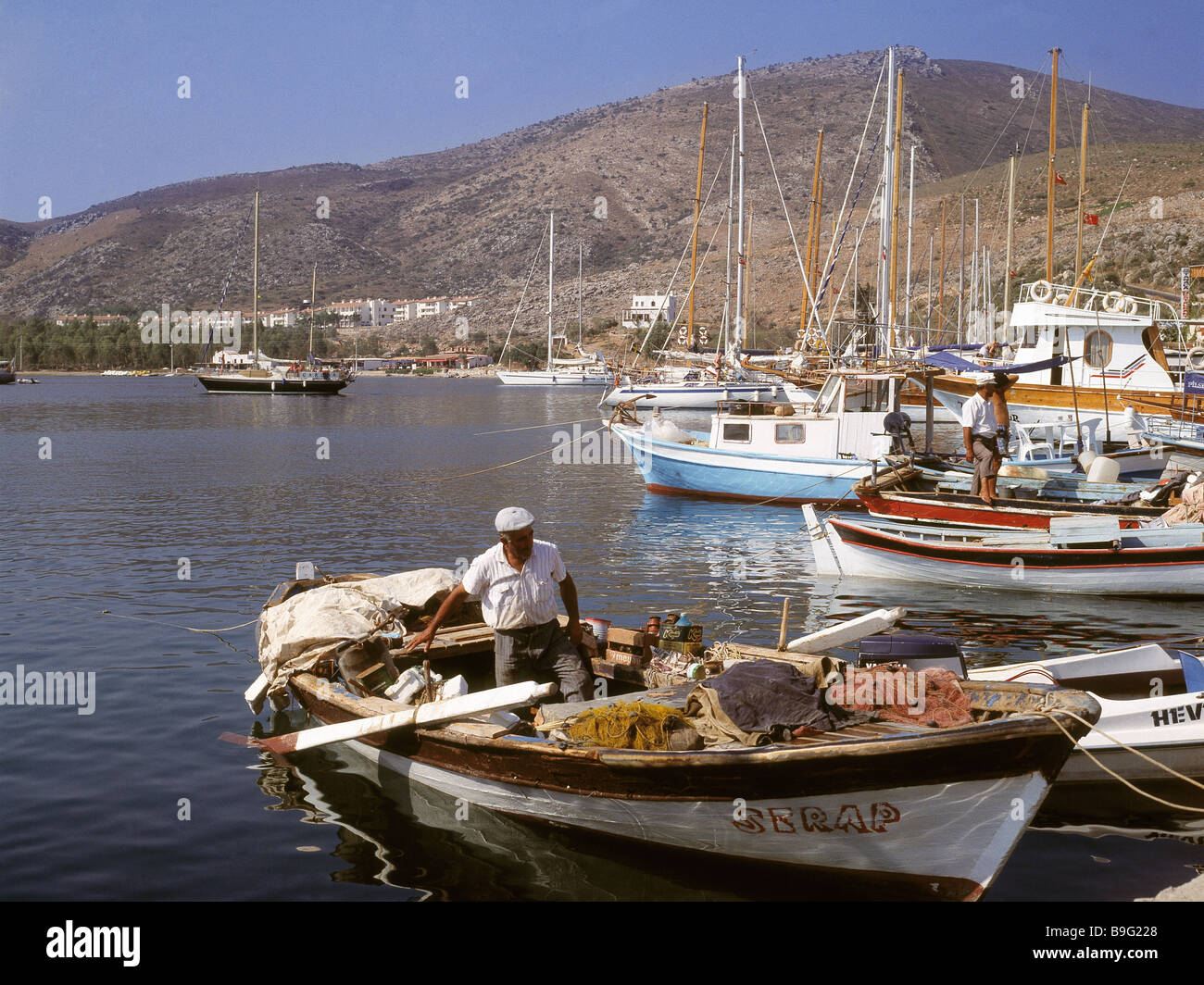 A view of the port at Datca Turkey Stock Photo - Alamy