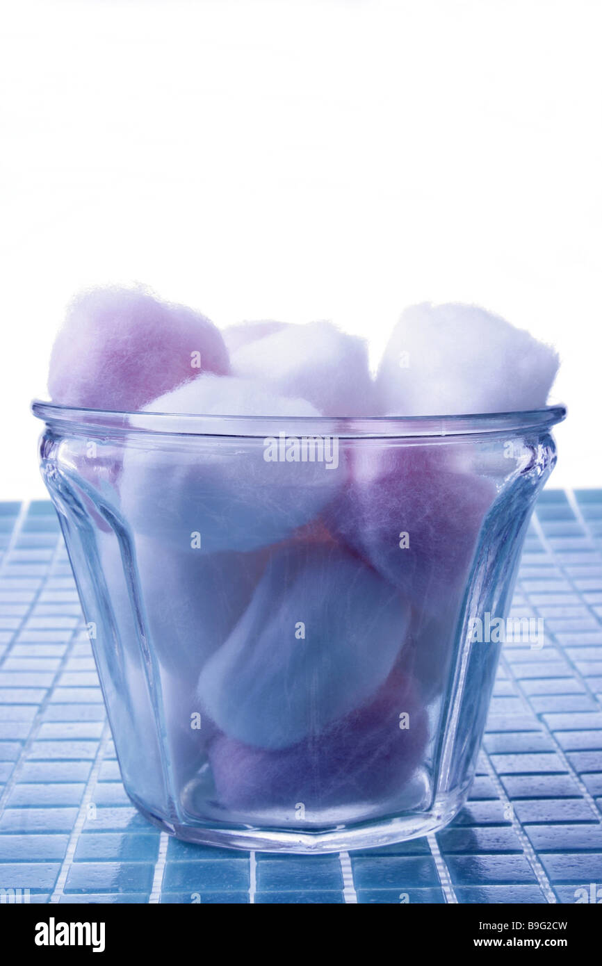 Cosmetics articles glass cotton balls series hi-res stock photography ...