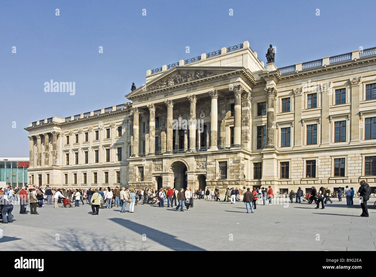 Germany Lower Saxony Brunswick "palace-arcades" shopping center passers ...