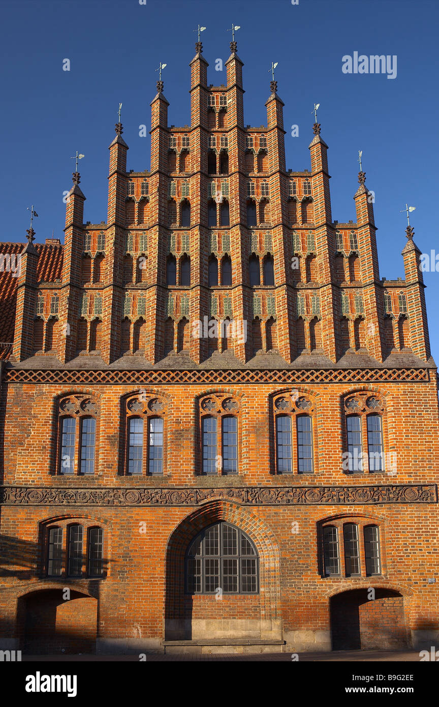 Germany Lower Saxony Hanover Old town hall brick-buildings facade Stock ...