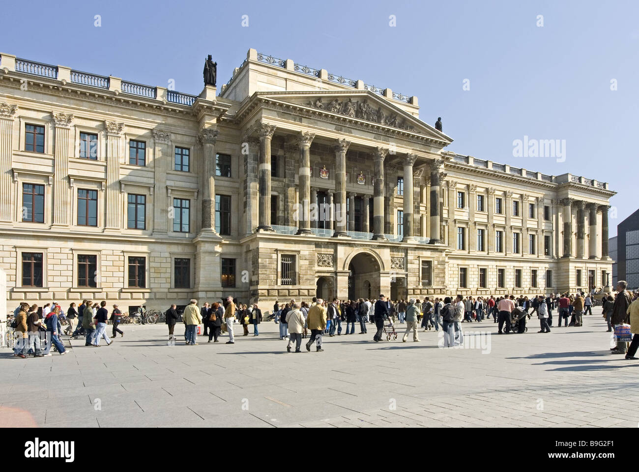 Germany Lower Saxony Brunswick "palace-arcades" shopping center passers ...