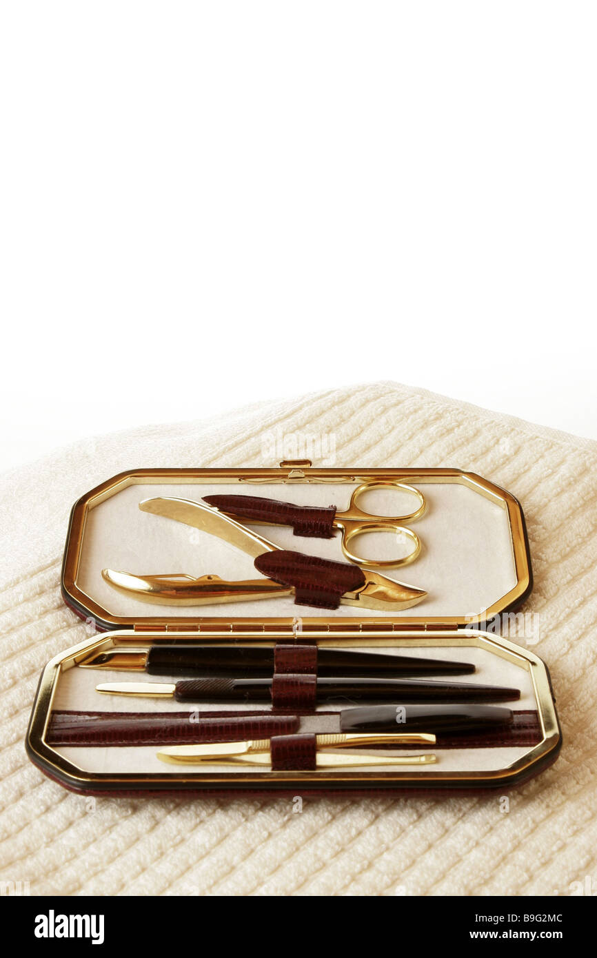 manicure set openly case nail-scissors nail-tongs tweezers file nail ...