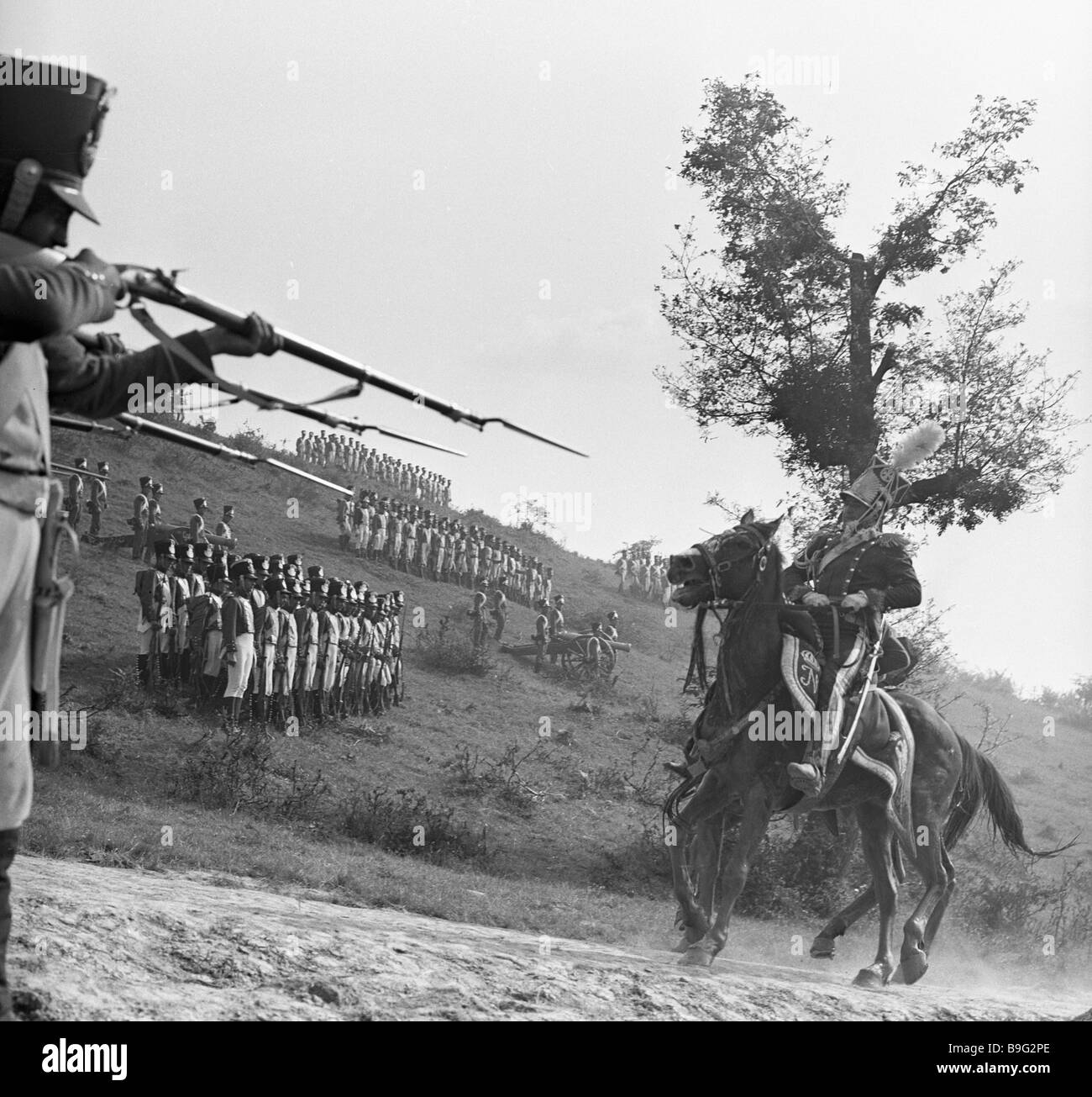 A scene from the Soviet Italian film Three Days of Waterloo Stock Photo ...
