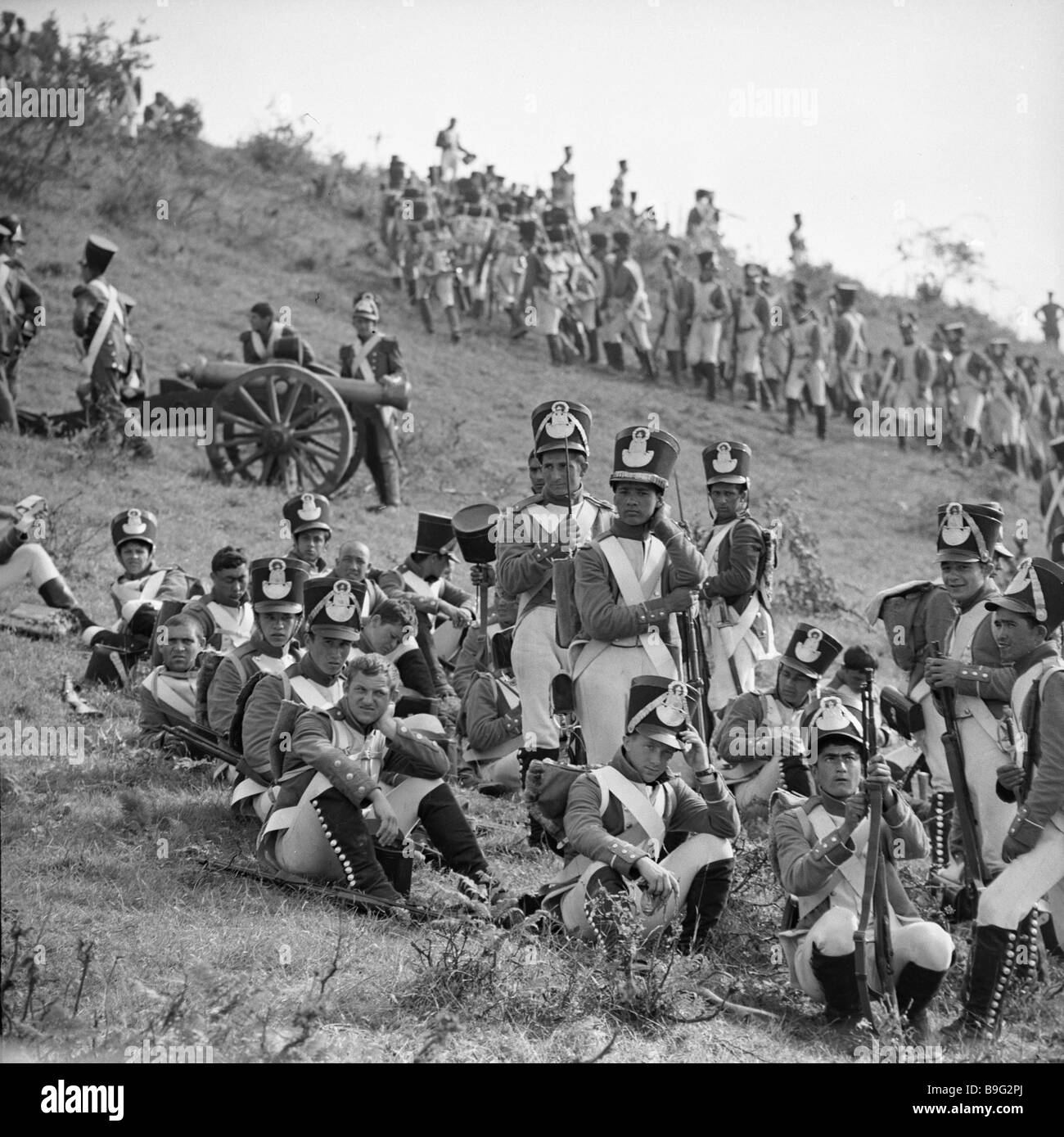 A scene from the Soviet Italian film Three Days of Waterloo Stock Photo ...