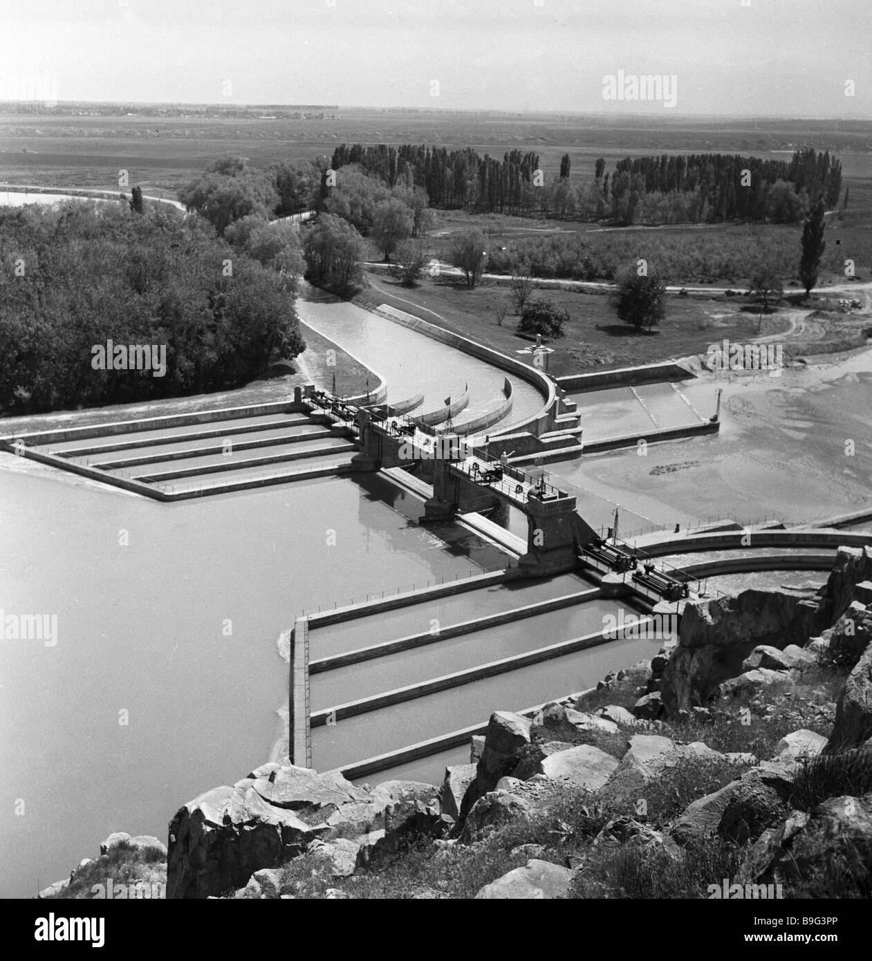 Chumysh dam Chui Valley Stock Photo - Alamy