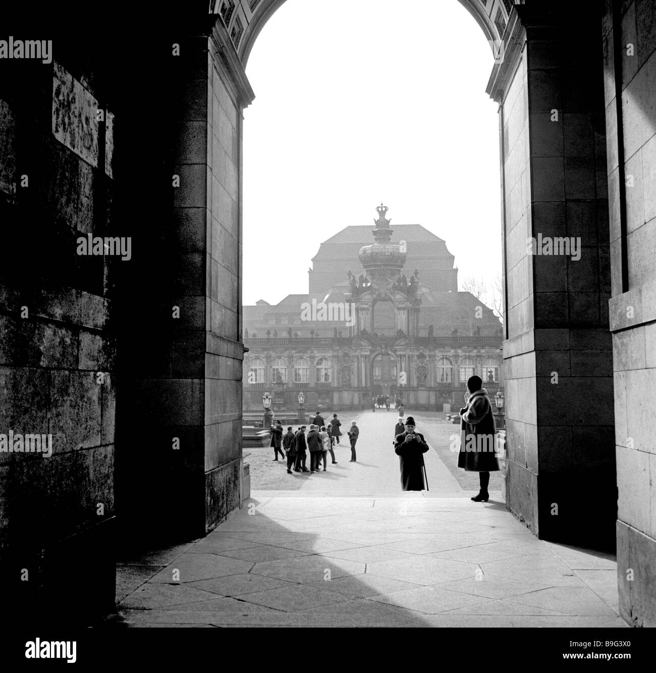 The main entrance to the Dresden Gallery Stock Photo - Alamy