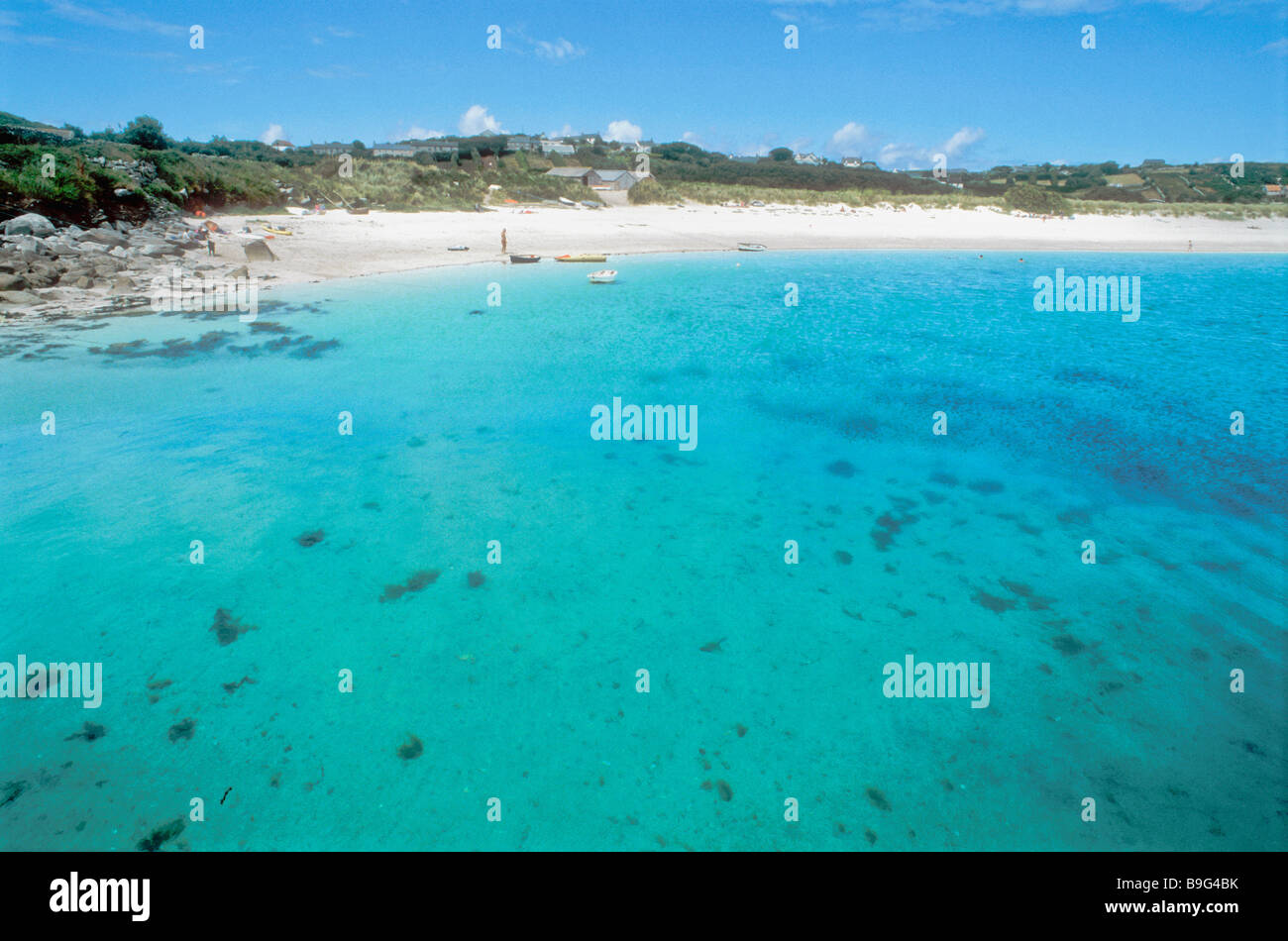 Higher Town Bay at St Martins island Isles of Scilly England UK Stock ...