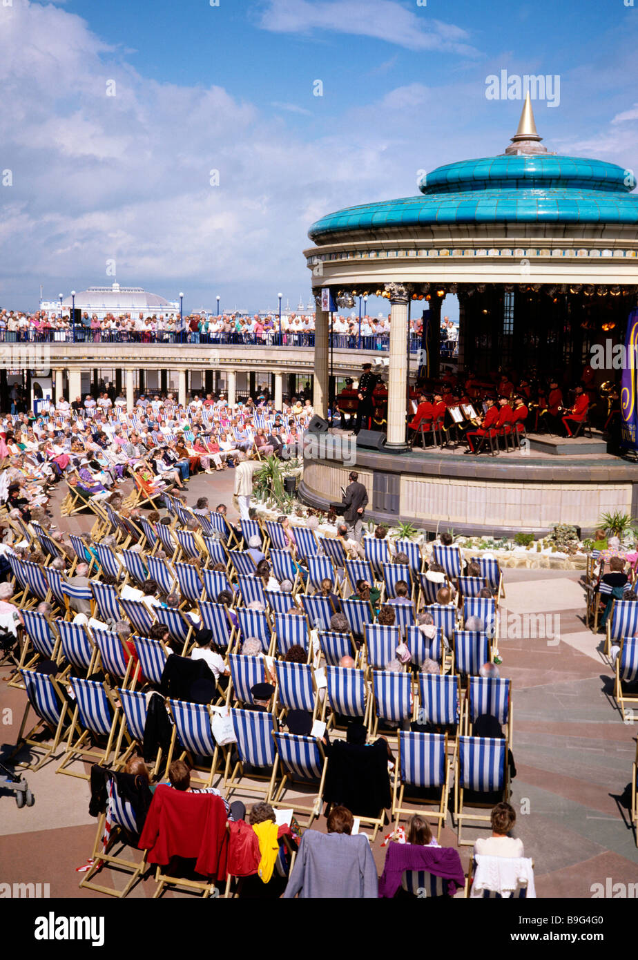 England West Sussex Eastbourne Band performing in the promenade ...