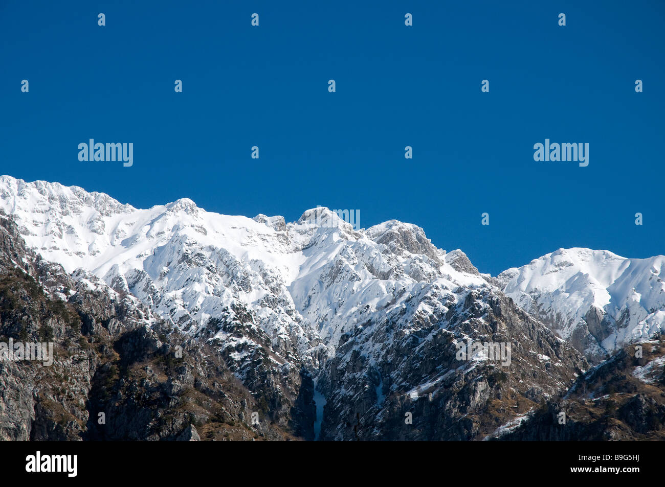 the snowy peaks Stock Photo - Alamy