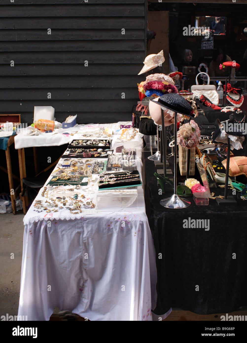 Jewellery stall at Camden Passage Islington London March 2009 Stock ...