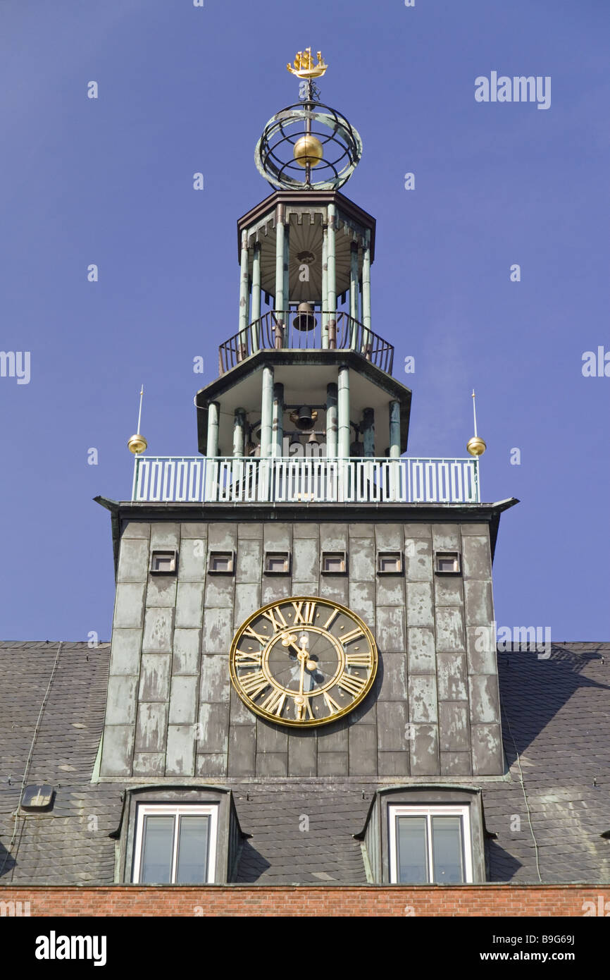 Germany Lower Saxony Emden town hall-tower Stock Photo - Alamy