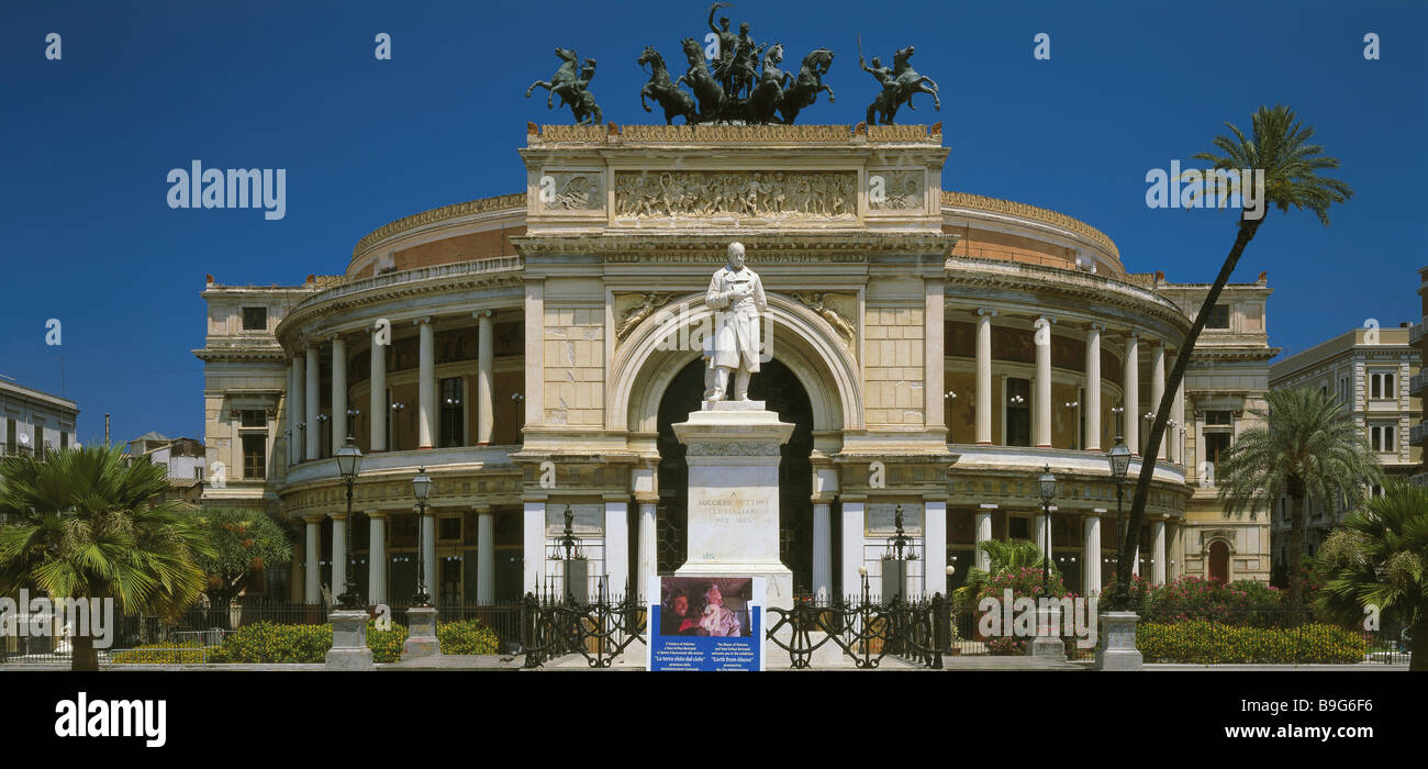 Italy island Sicily island Sicily Palermo Politeama Garibaldi ...