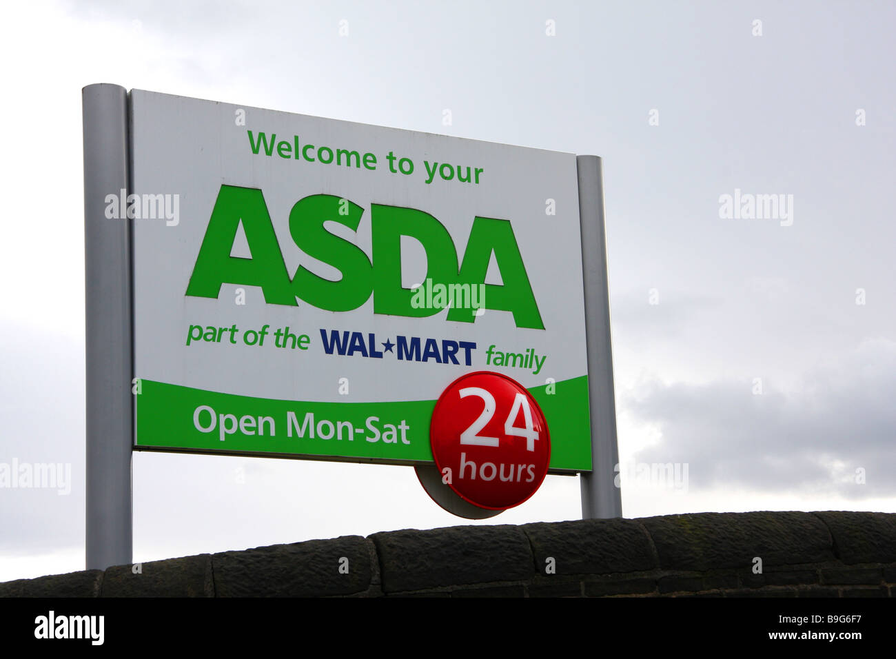 Sign at Asda store at Thrum Hall Lane, Halifax, West Yorkshire Stock ...