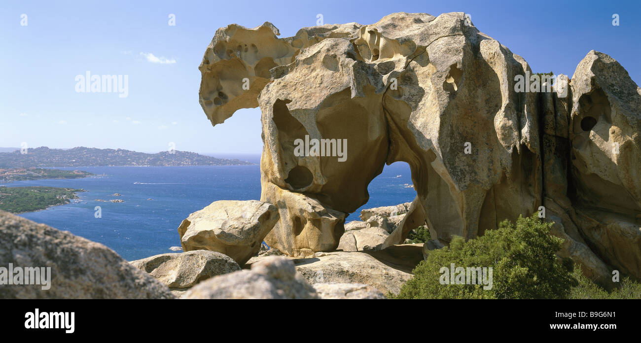 Italy island Sardinia Capo d'Orso bear-rocks destination sight landmark ...