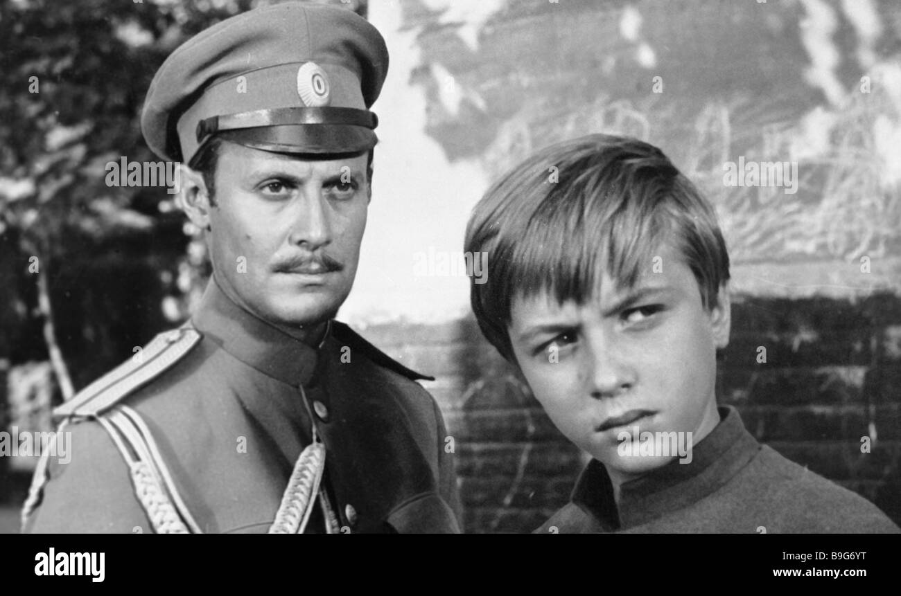 Actor Yury Solomin as Koltsov left and Alexander Milokostny as Yuri ...