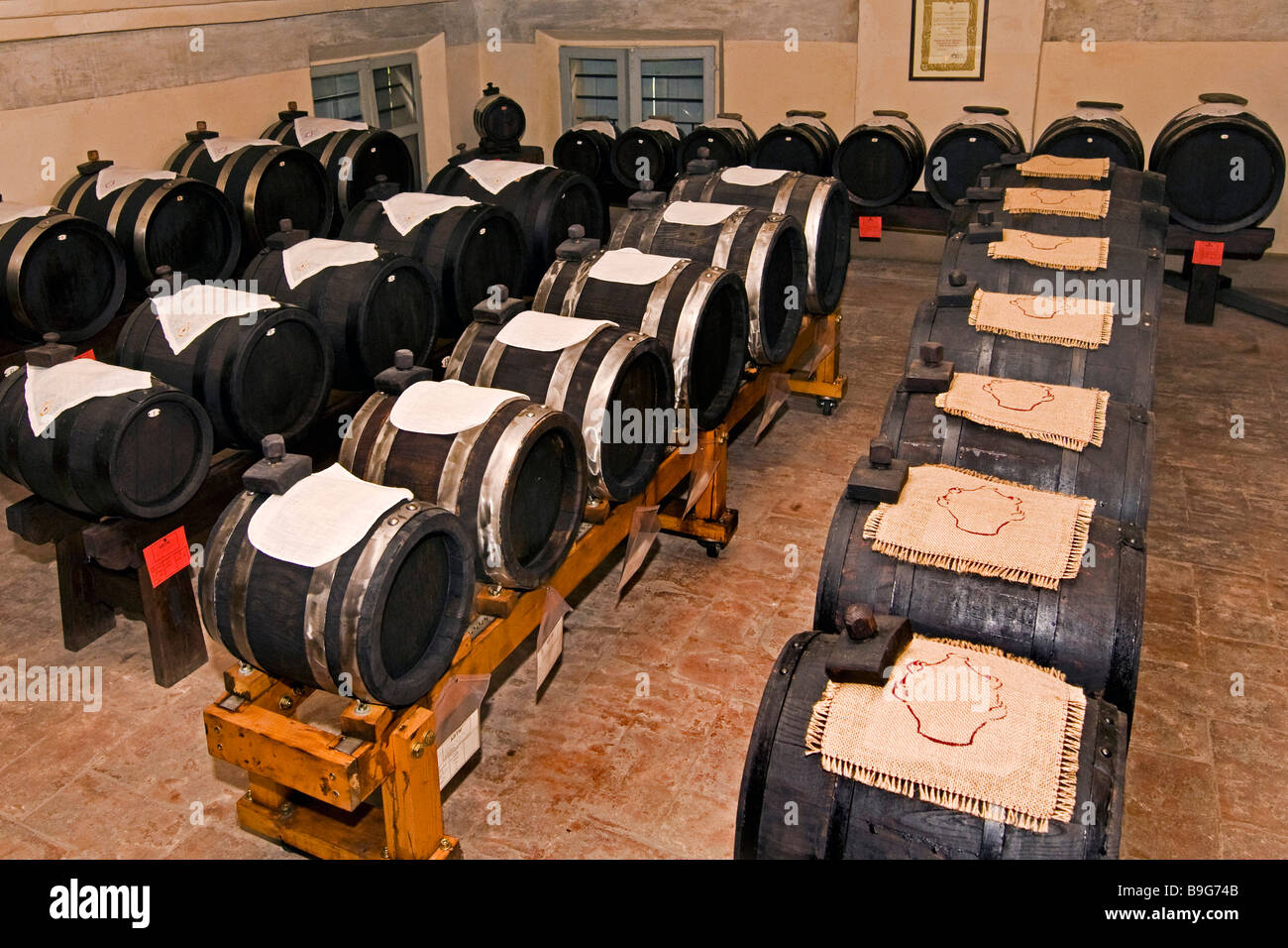 Battery of barrels Acetaia of Consortium traditional balsamic vinegar ...