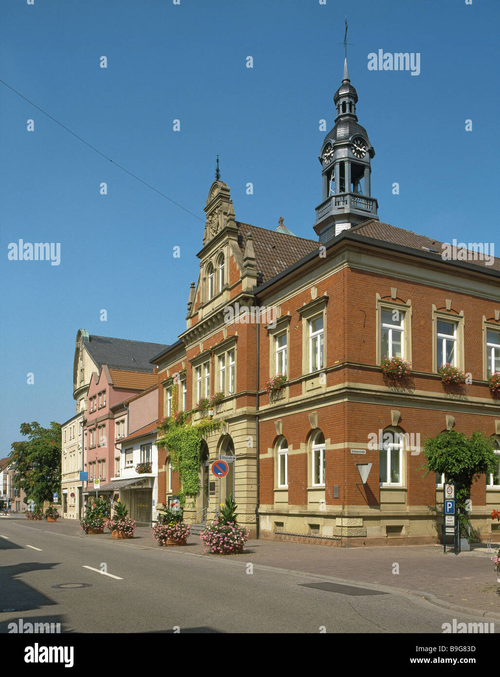 Germany Baden-Württemberg Hockenheim town hall Rhine-Neckar-circle city ...