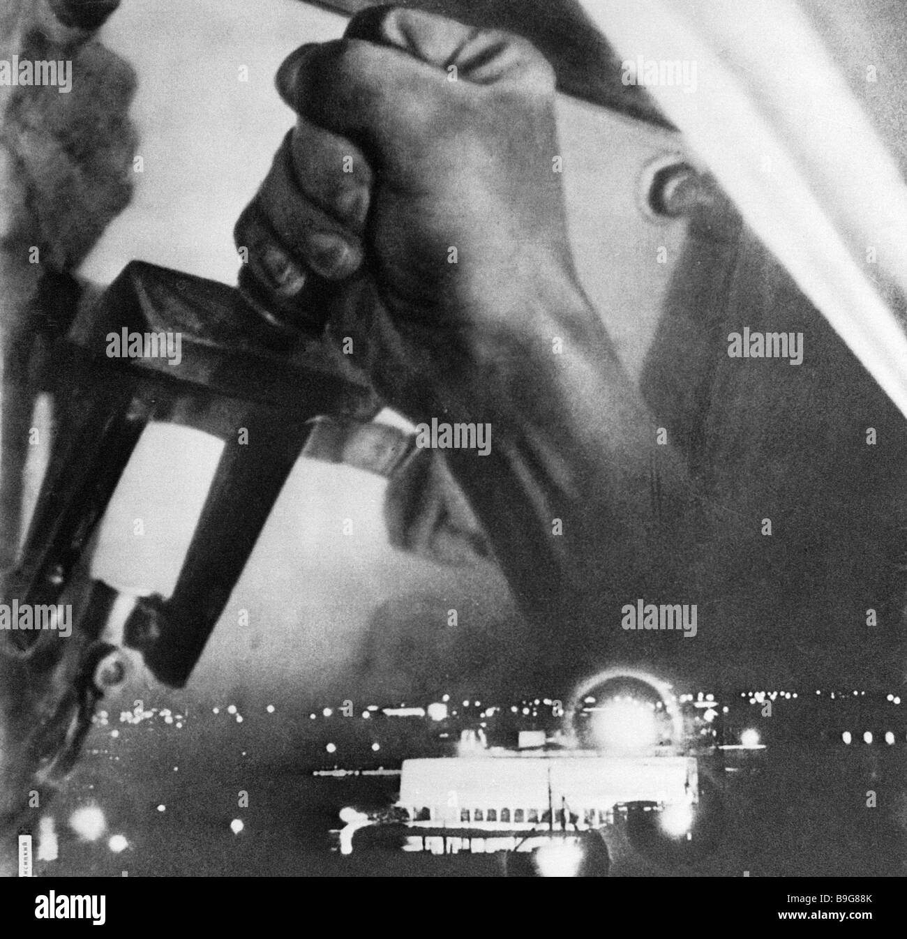 The Dnieper Hydropower Plant Starts Working Photo collage Stock Photo ...