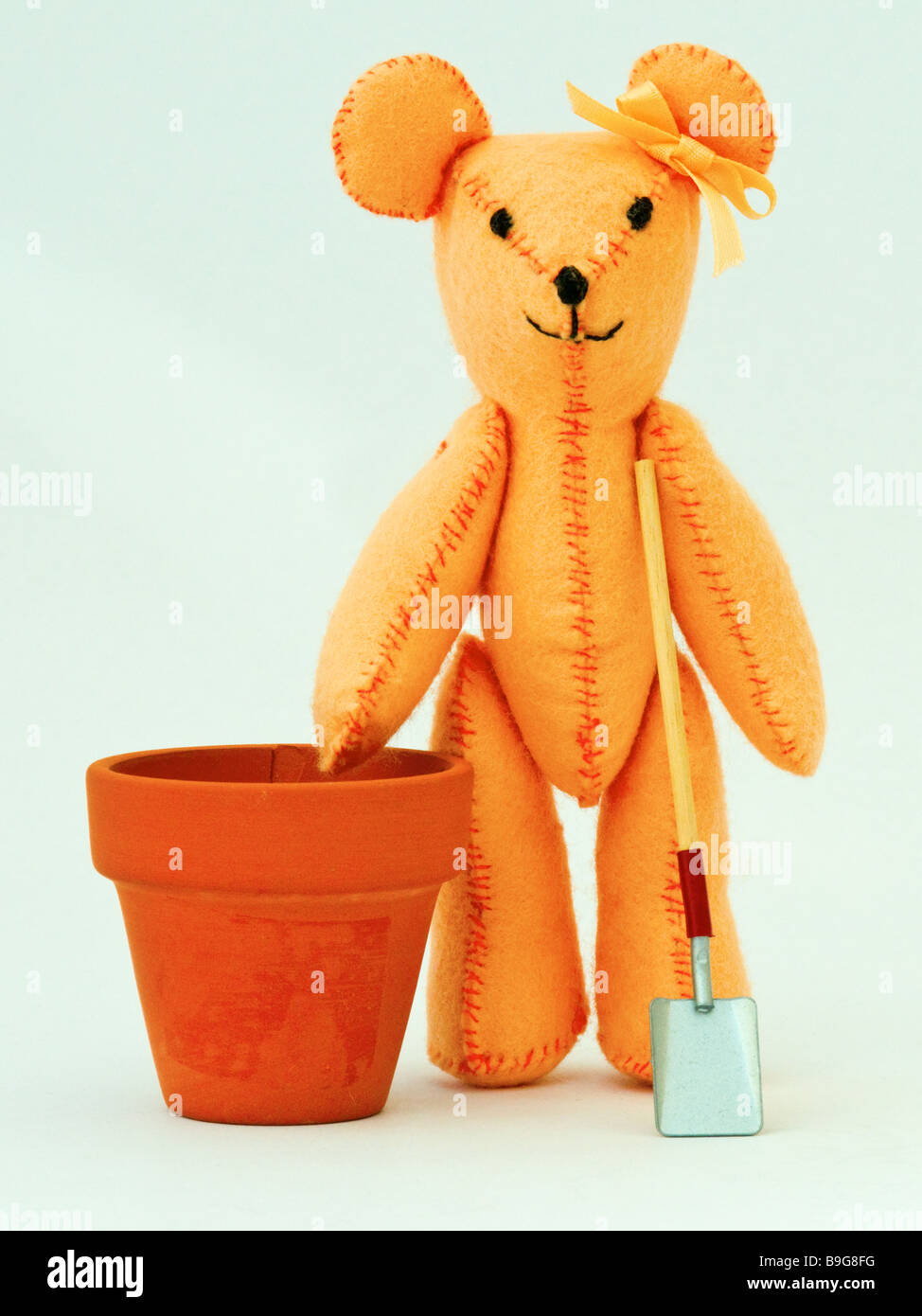 Miniature teddy bear in the garden (Mini Bear Collection Stock Photo ...