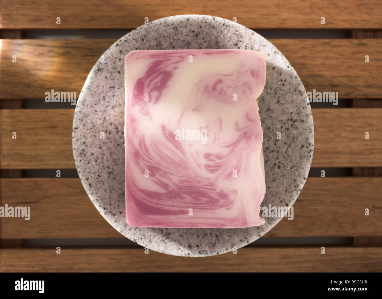 Soap soap dish top view Stock Photo - Alamy