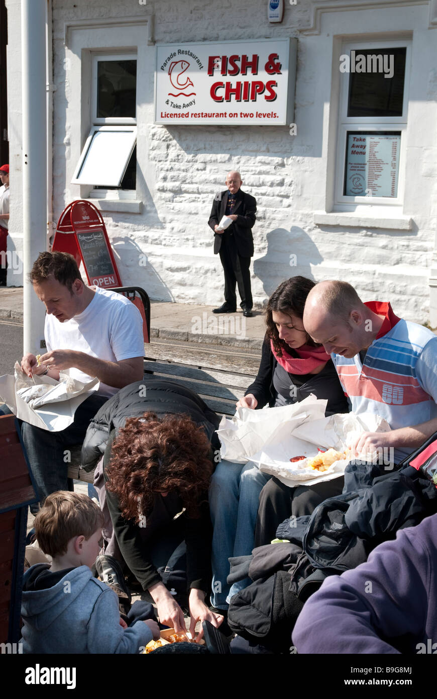 U k boy and fish and chips hi-res stock photography and images - Alamy
