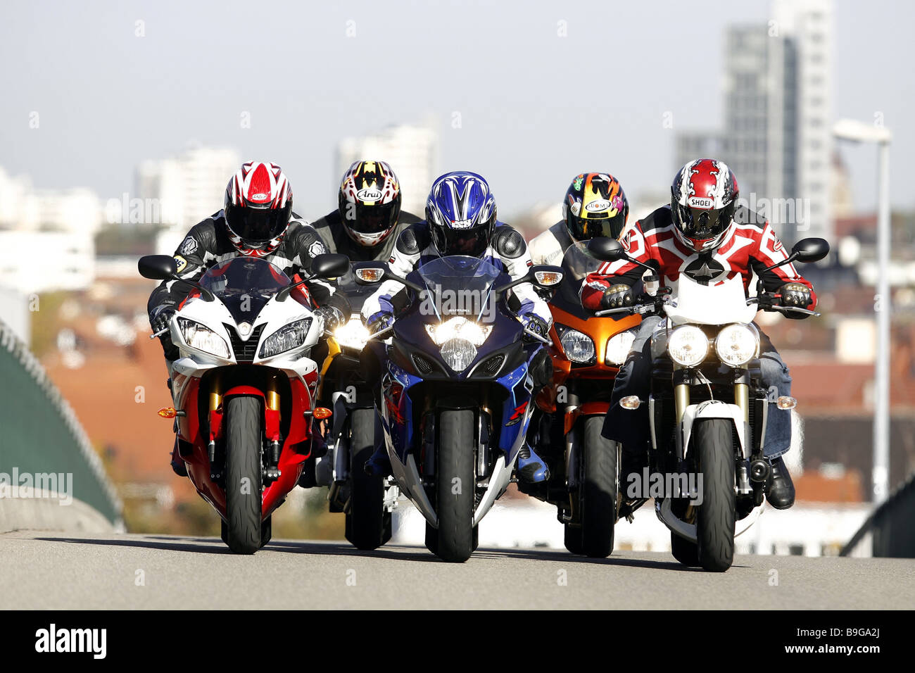 Five Motorcyclists High Resolution Stock Photography and Images - Alamy