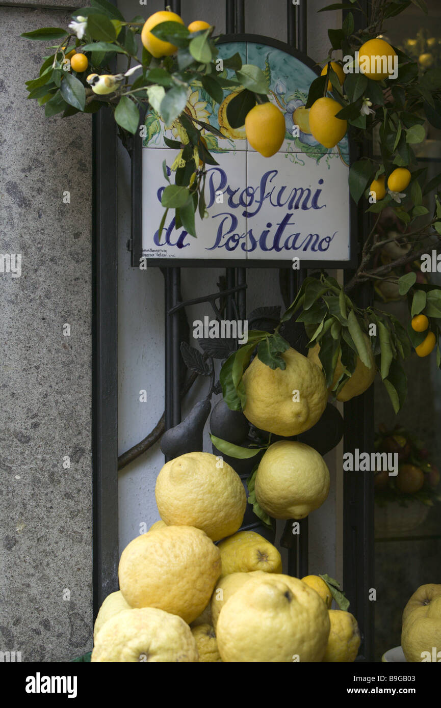 Italy Campania Amalfi coast Positano lemons detail South-Italy ...