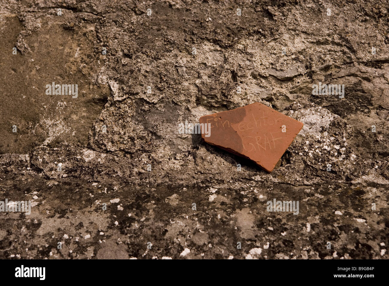 Stone sound-shard described Stock Photo - Alamy
