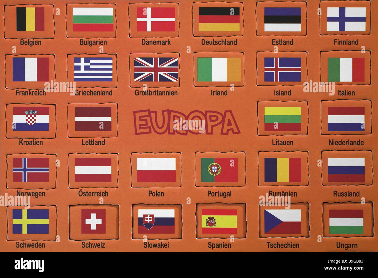 Puzzle flags European Stock Photo - Alamy