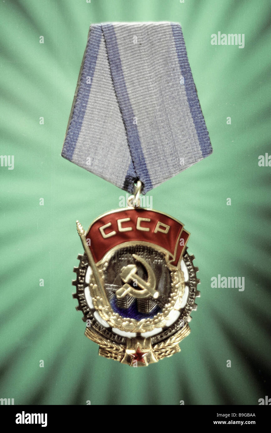 Order of Labor Red Banner Stock Photo - Alamy