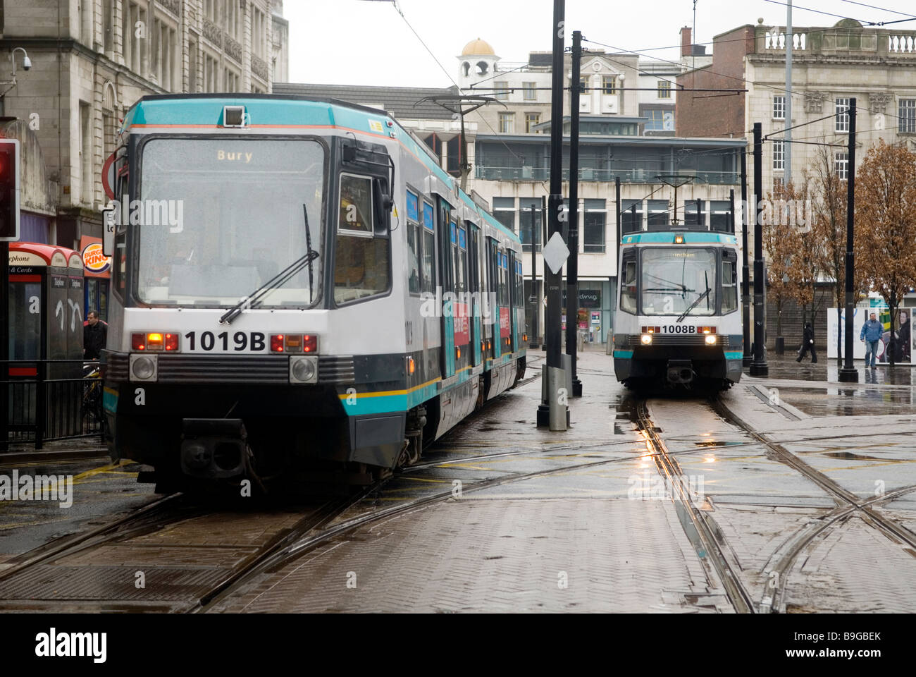 Manchester city centre trams hi-res stock photography and images - Alamy