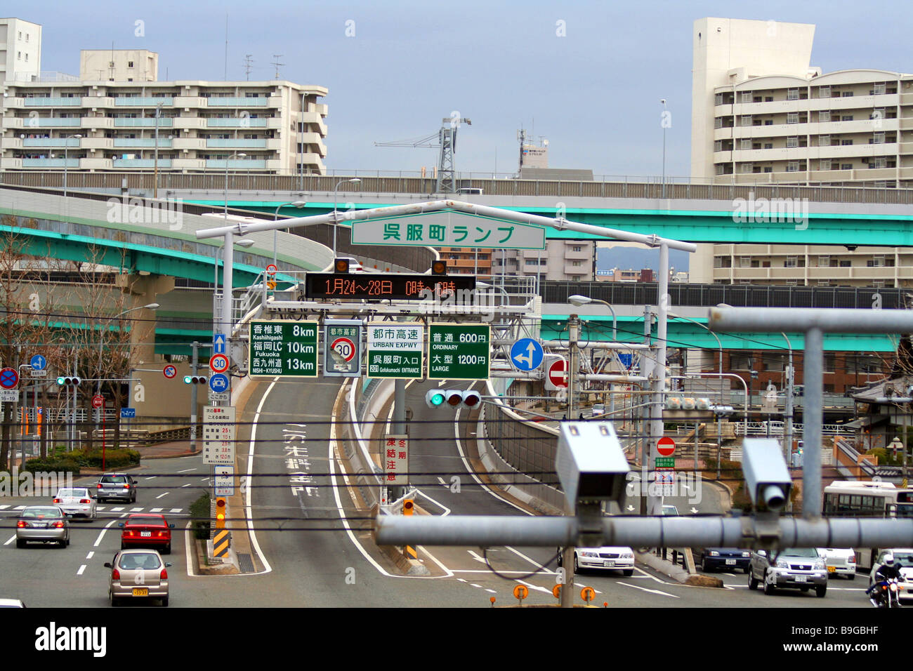 Japan Kyushu Fukuoka driveway city highway Asia East-Asia city city ...