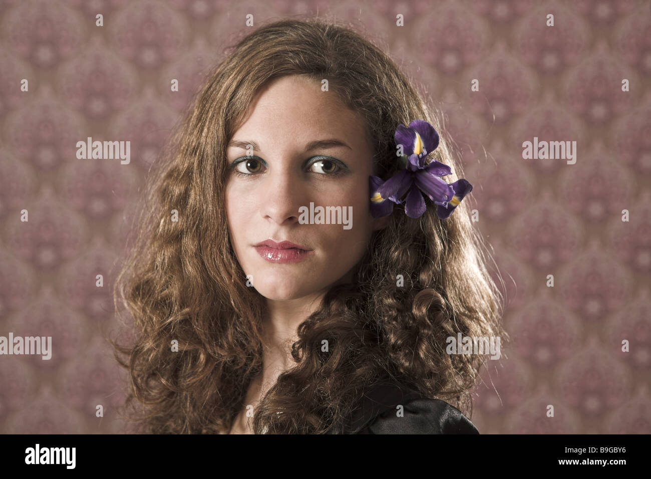 girl brunette hair lily-bloom portrait series people young fashionable ...