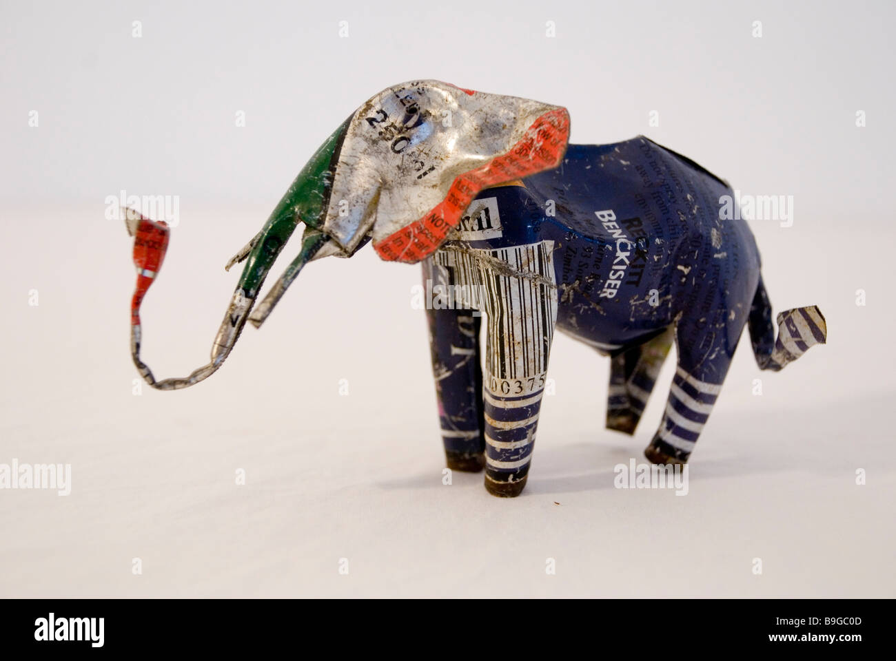 Elephant Made Out Of Recycled Materials A Message On Elephant