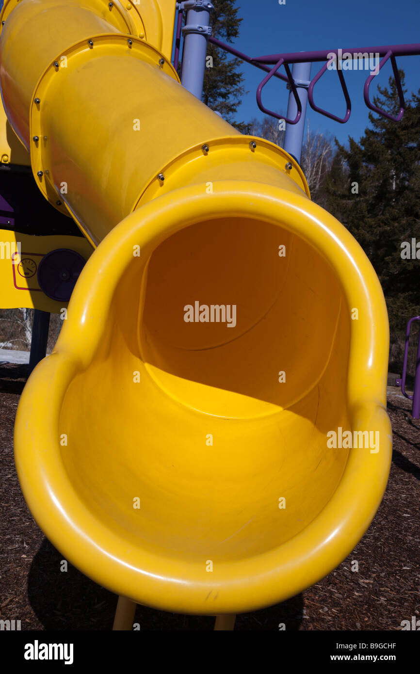 Playground tunnel slide hi-res stock photography and images - Alamy