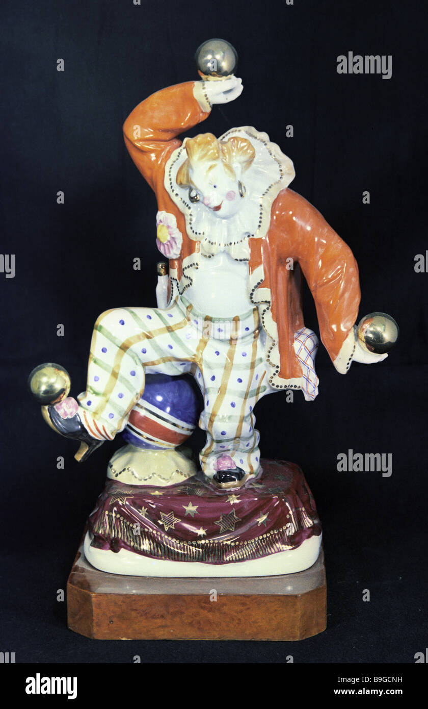 Porcelain figurine The Clown from collection of State Ceramics Museum ...