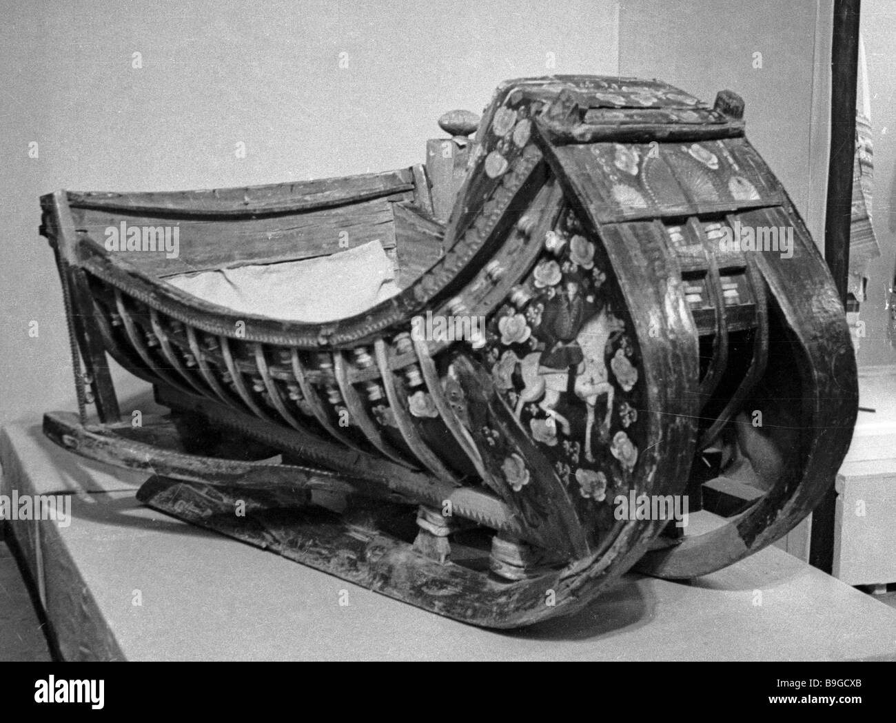 Patterned sledge mid 19th century displayed at the exhibition on the ...