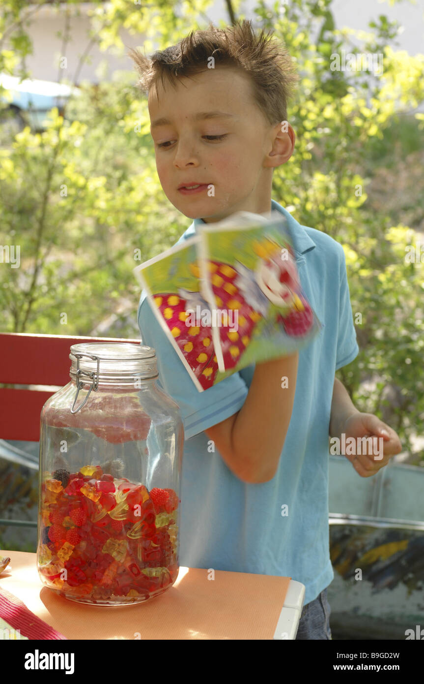 boy child-birthday napkins candies Stock Photo - Alamy