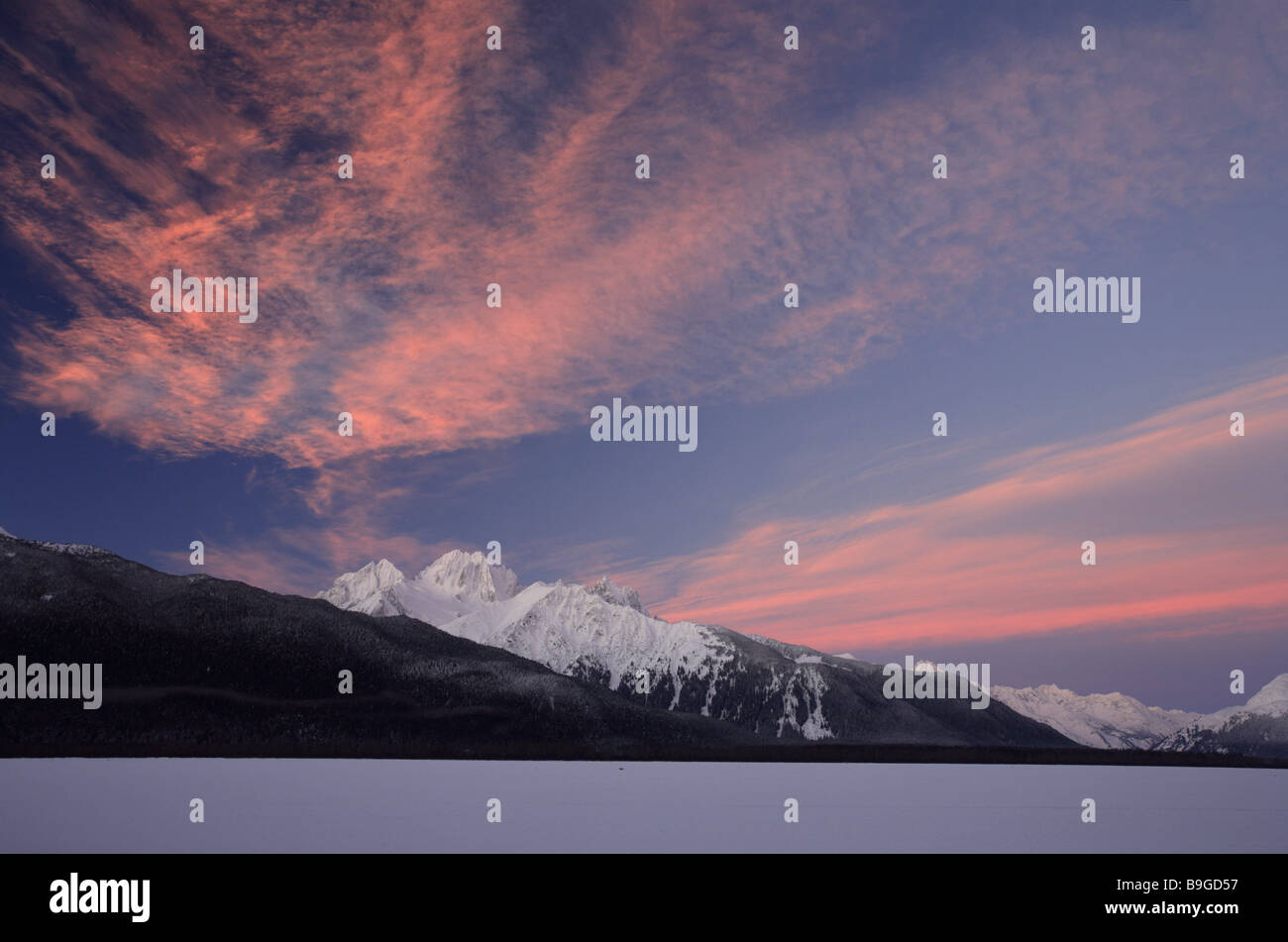 Canada Alaska Yukon Territory Chilkat Valley Coast Mountains morning ...