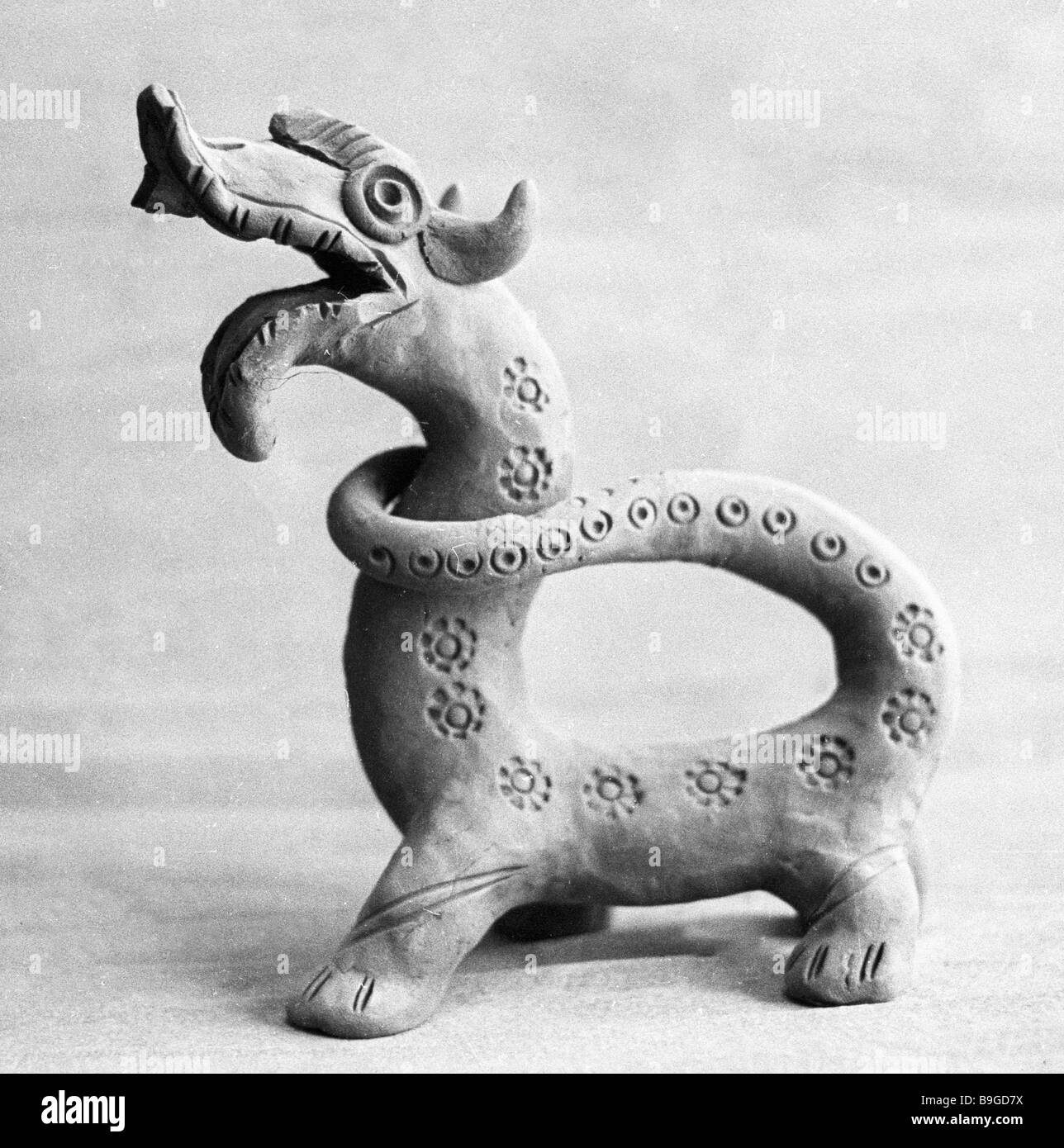 Dragon a traditional Uzbek toy made in the Djurankulov shop Stock Photo ...