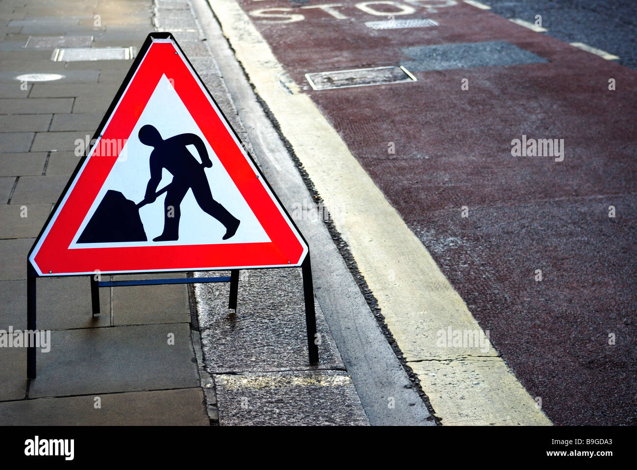Men at Work Sign Stock Photo - Alamy
