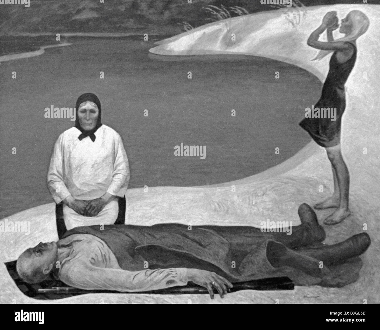 Viktor Gromyko s painting On the Pripyat River 1969 Stock Photo - Alamy