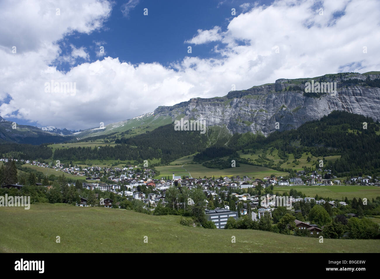 Switzerland flims alps village mountains hi-res stock photography and ...
