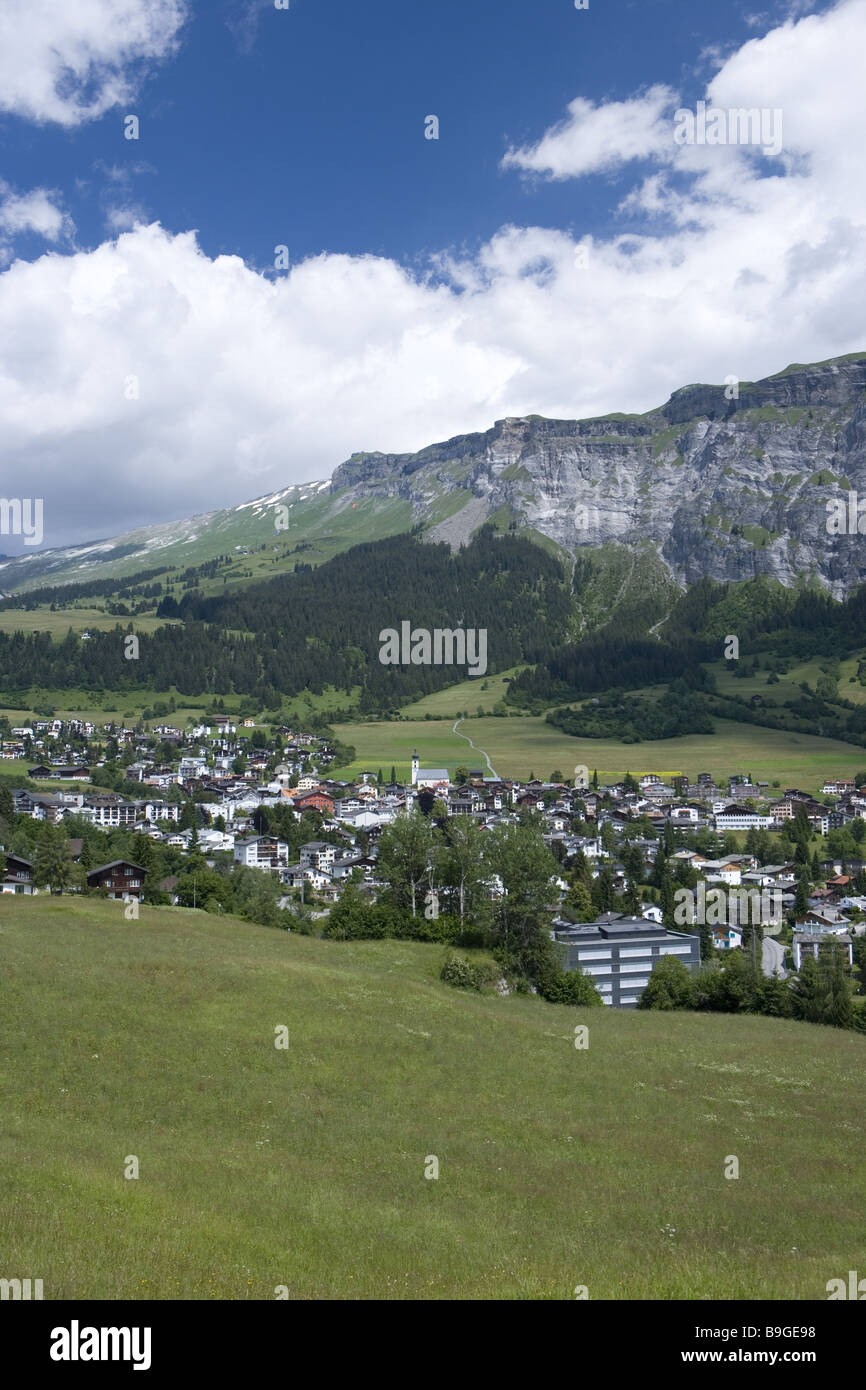 Switzerland Graubünden Flims locality perspective Stock Photo - Alamy