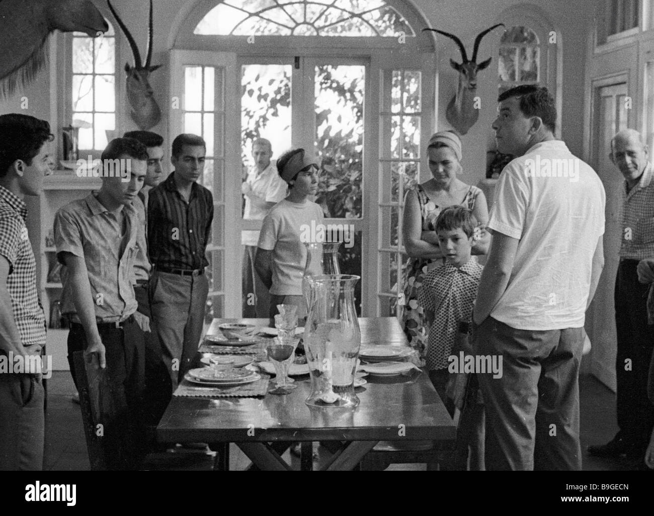 Visitors to Ernest Hemingway s house and museum Finca Vigia in the ...