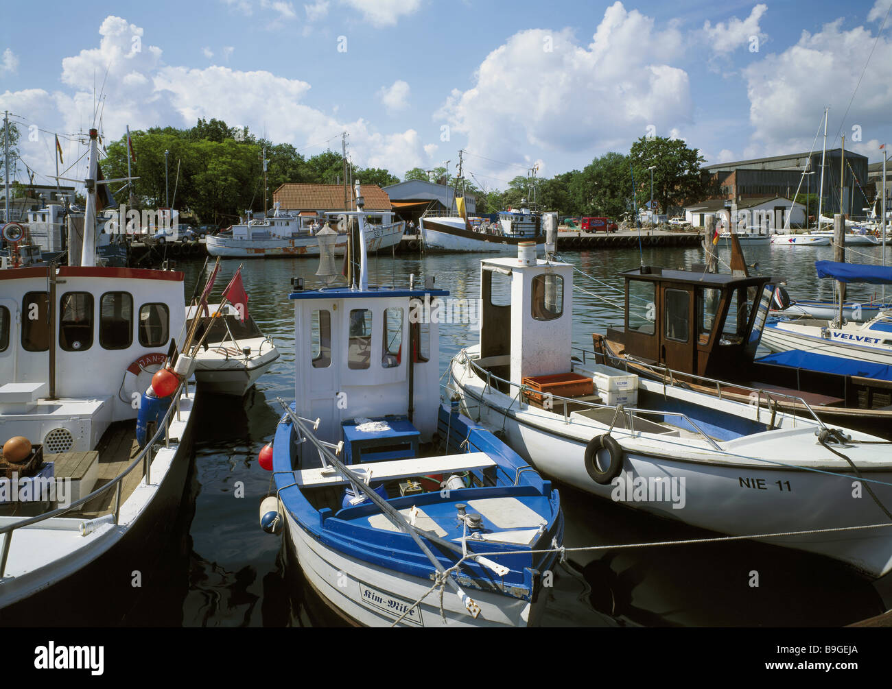 Germany Schleswig-Holstein Niendorf fisher-harbor Northern Germany ...