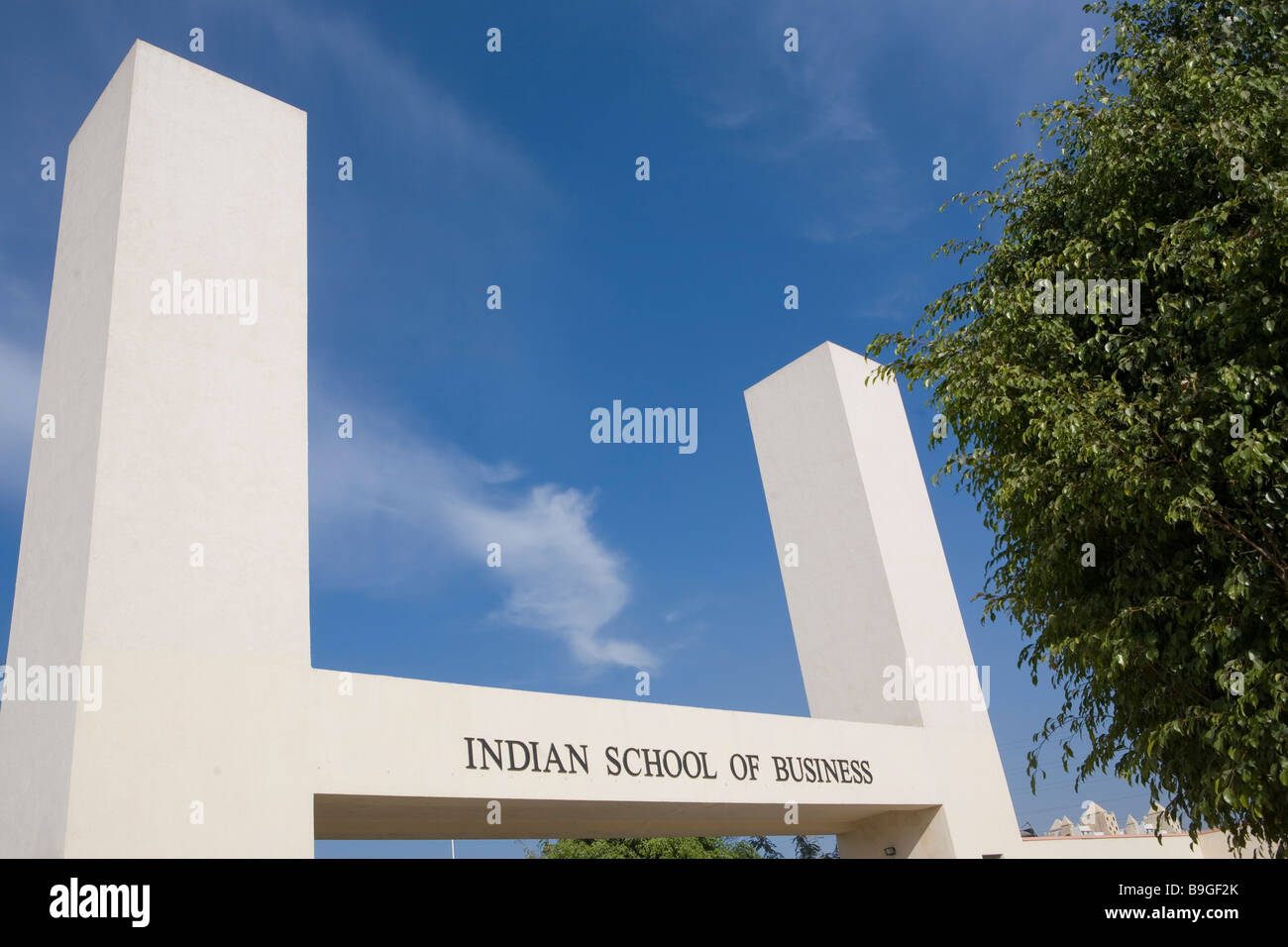 India Hyderabad Hi Tech City Indian School of Business Main entrance ...
