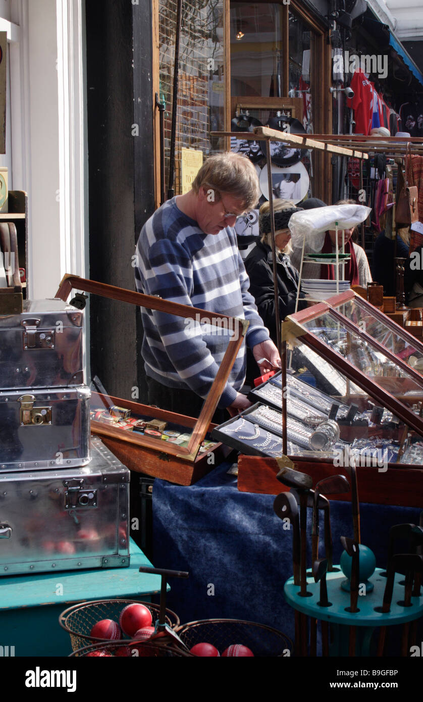 Antique stall portobello road london hi-res stock photography and ...